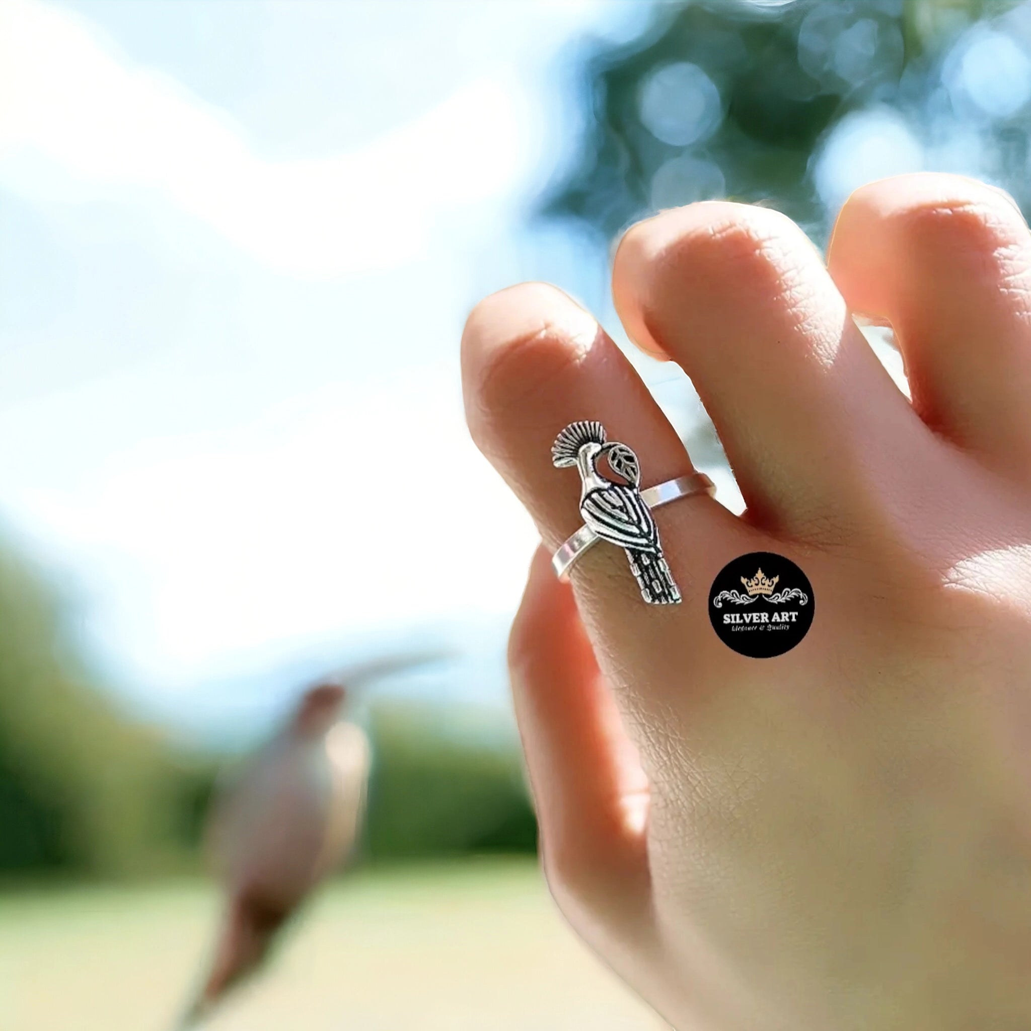Hoopoe Ring – Silver Art